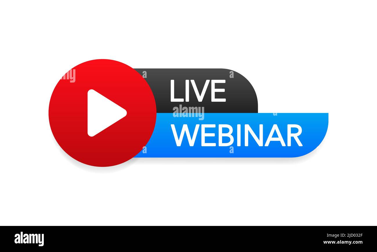 Live Webinar Button, icon. Vector design Stock Vector Image & Art - Alamy
