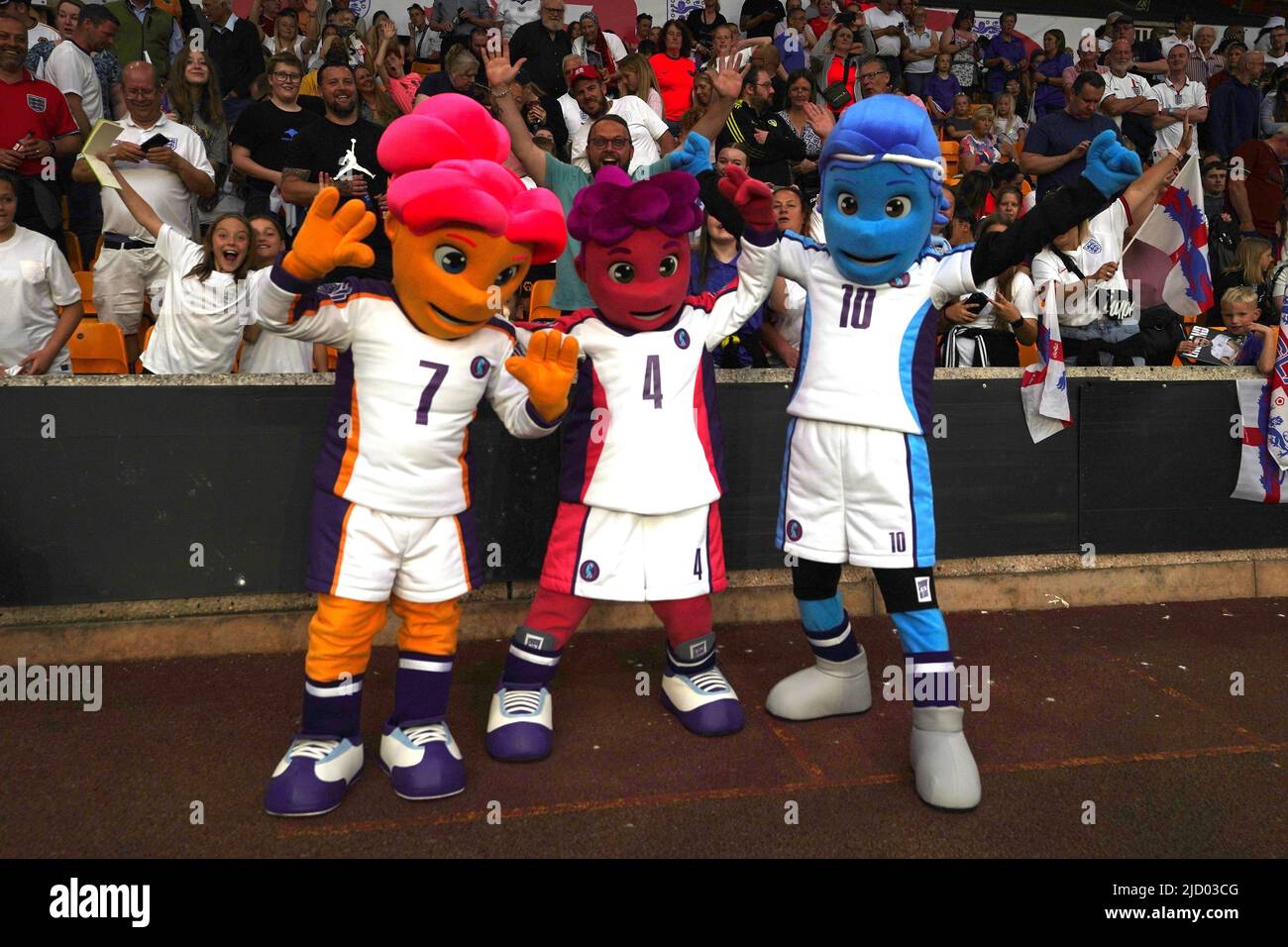 The UEFA Women's Euro England 2022 mascots during the women's ...