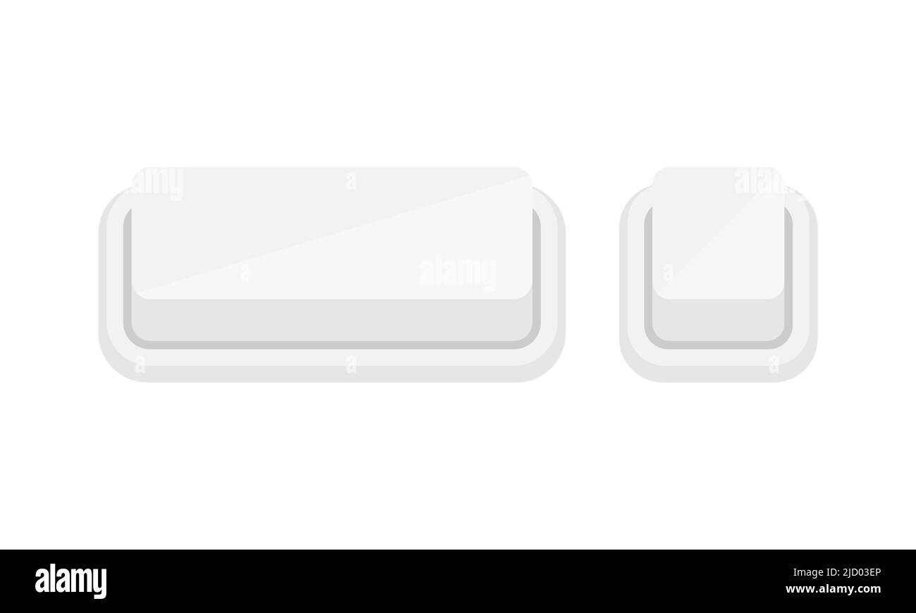 3D flat button on white background. Flat design. Template concept ...