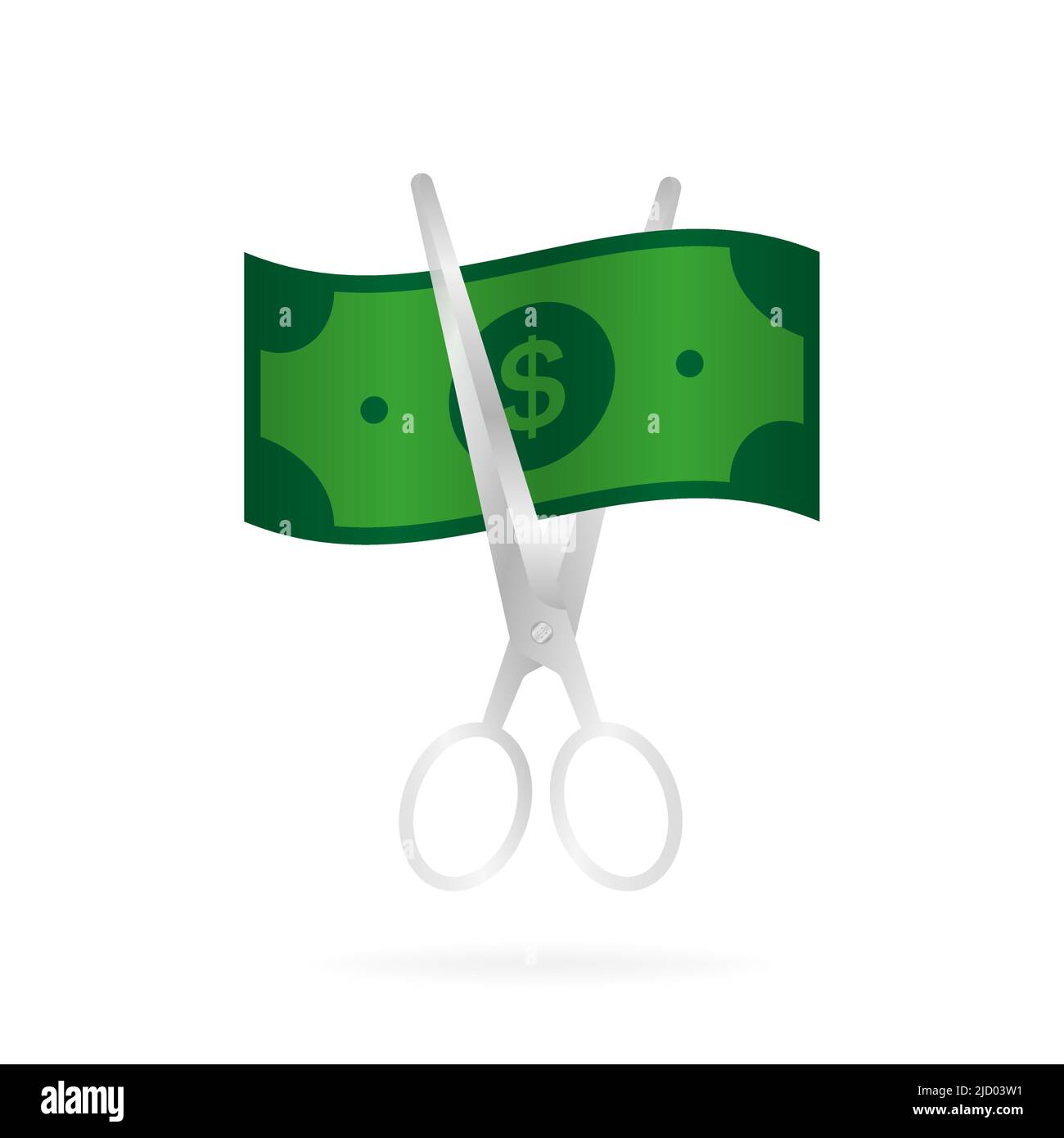 Scissors cutting money Stock Vector Images - Alamy