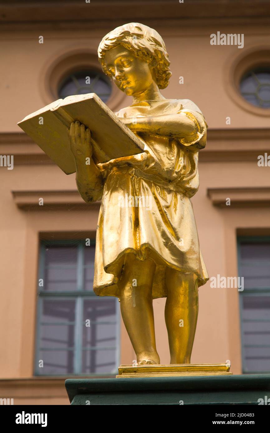 Germany, Thuringia, Weimar, music school, statue Stock Photo - Alamy