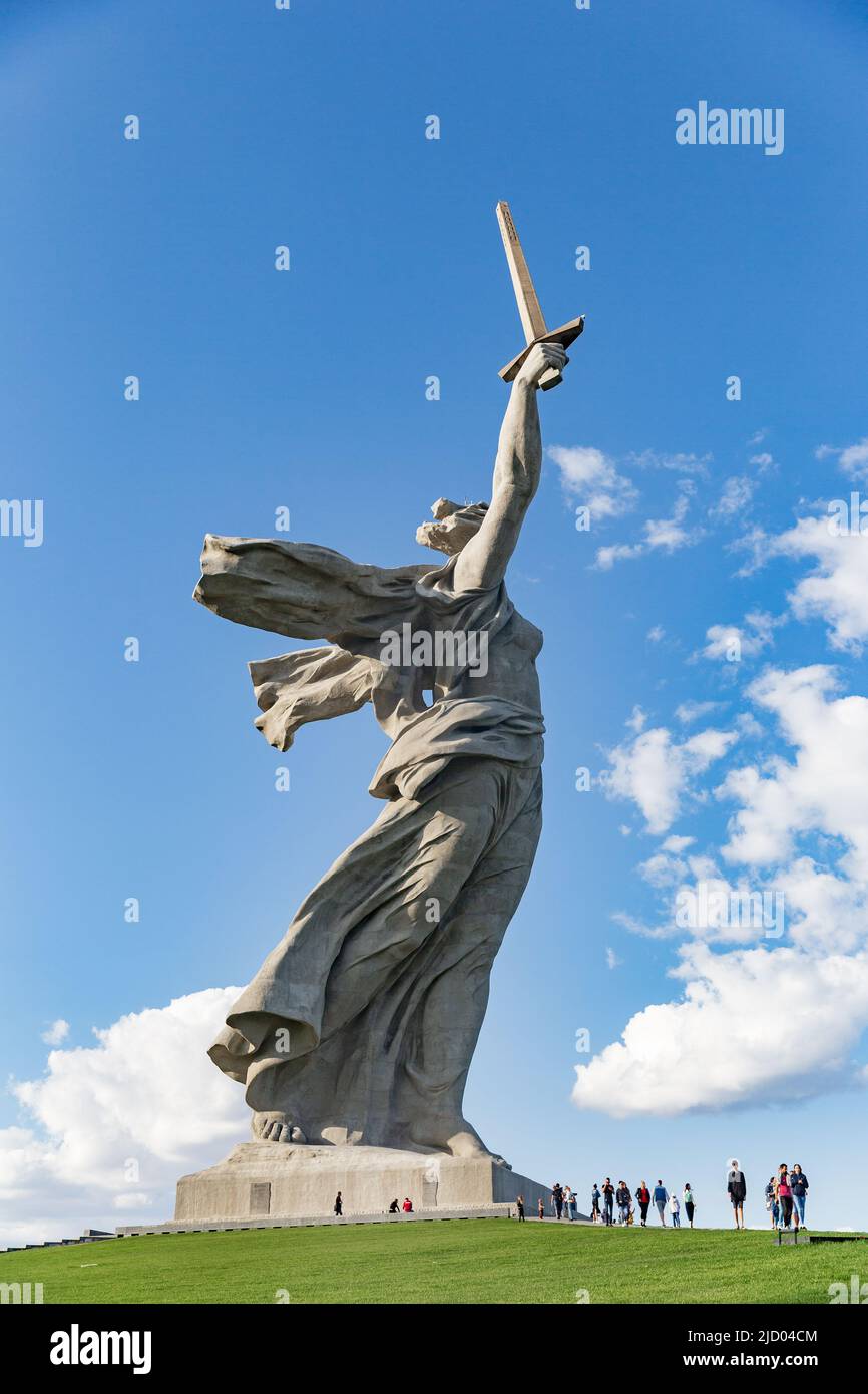 The Motherland Calls monuments at Mamayev Kurgan memorial complex in ...