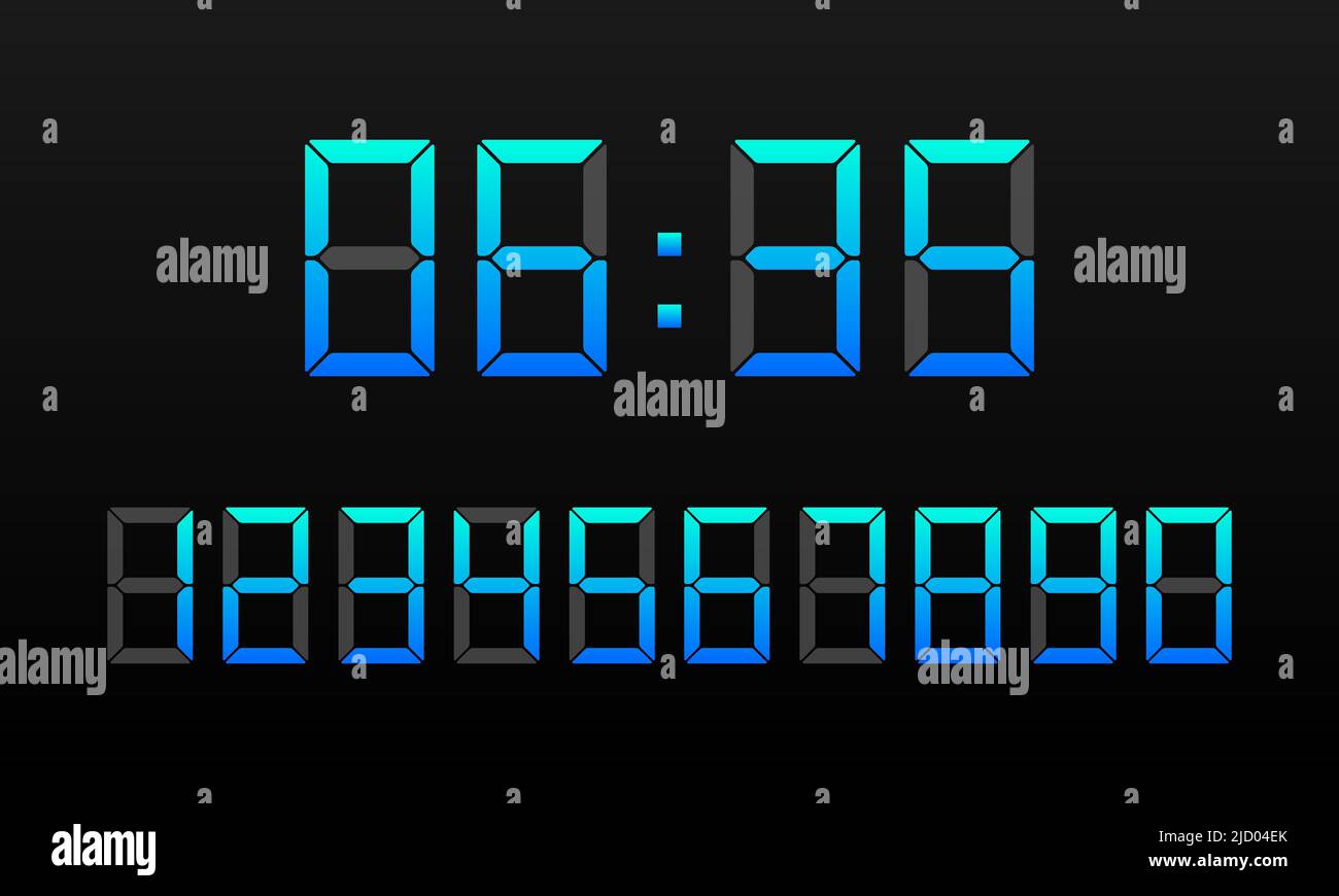 Vector neon clock hi-res stock photography and images - Alamy