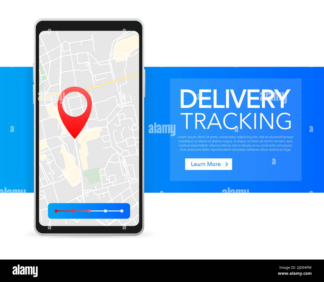 Web banner for mobile app design. Online delivery service concept ...