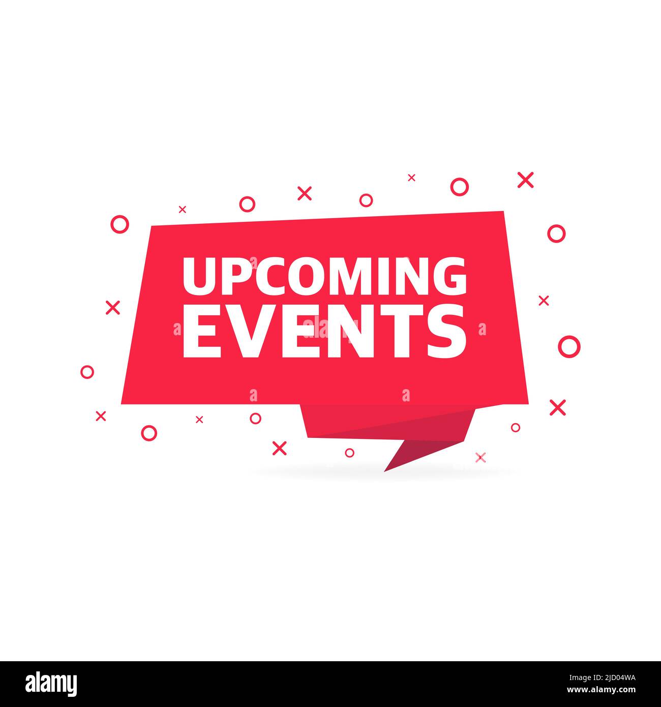 Upcoming events poster in flat style. Vector illustration Stock Vector ...