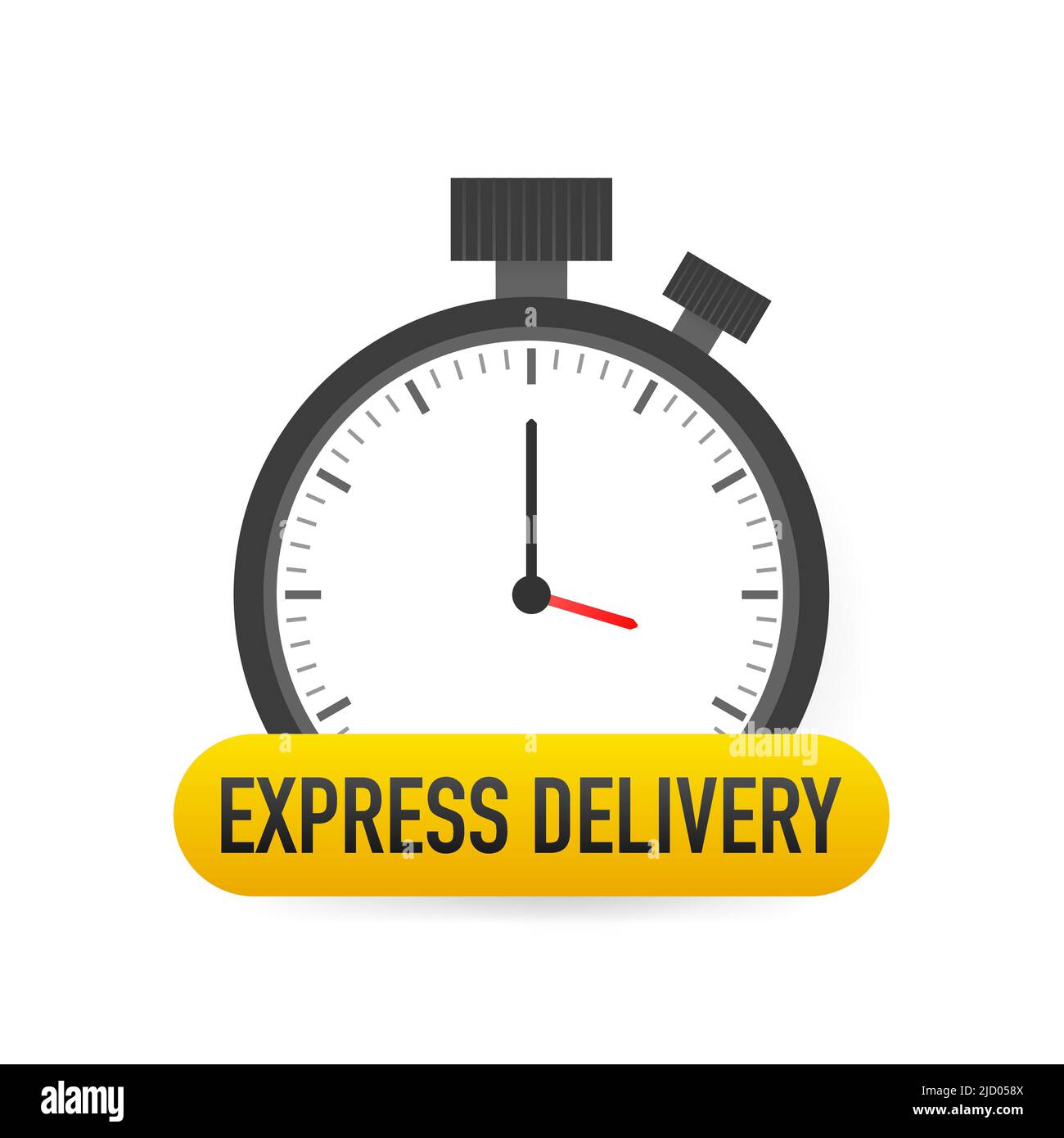 Express delivery service badge. Fast time delivery order with stopwatch ...