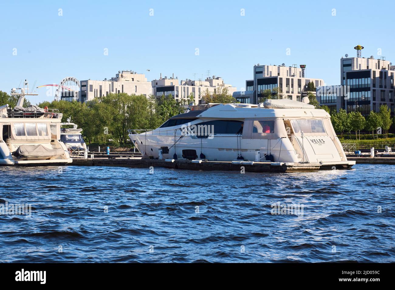 Large luxury yacht stands at the pier Stock Photo - Alamy
