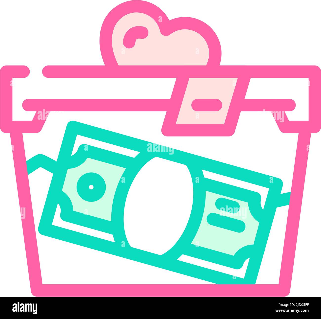 donation money color icon vector illustration Stock Vector Image & Art ...