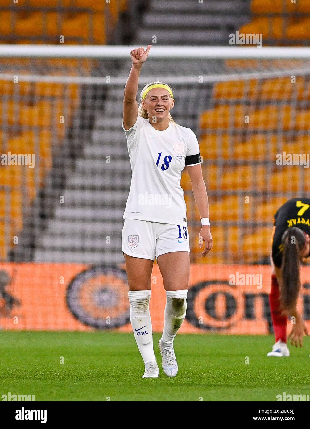 England's Chloe Kelly celebrates after scoring during the friendly ...