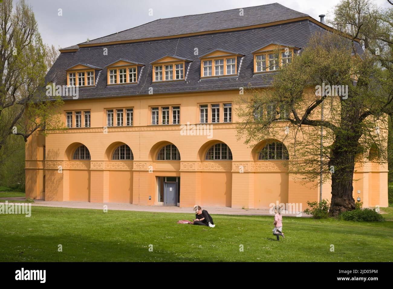Germany, Thuringia, Weimar, Ilm Park, Riding House, people Stock Photo ...