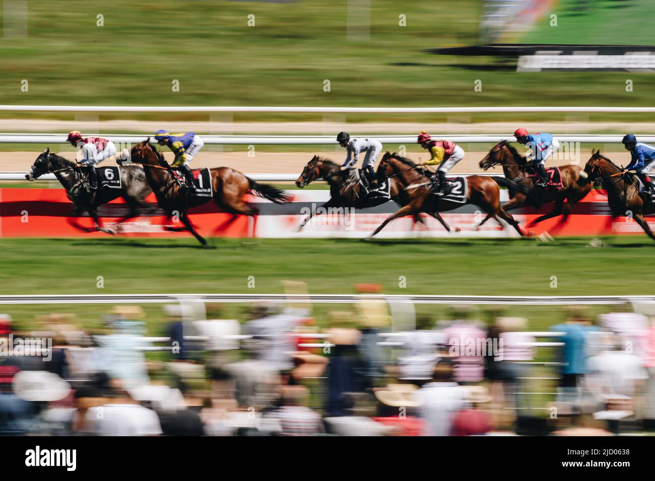 COLOGNE, GERMANY - JUNE 16, 2022: : Horseracing Feiertags-Renntag ...