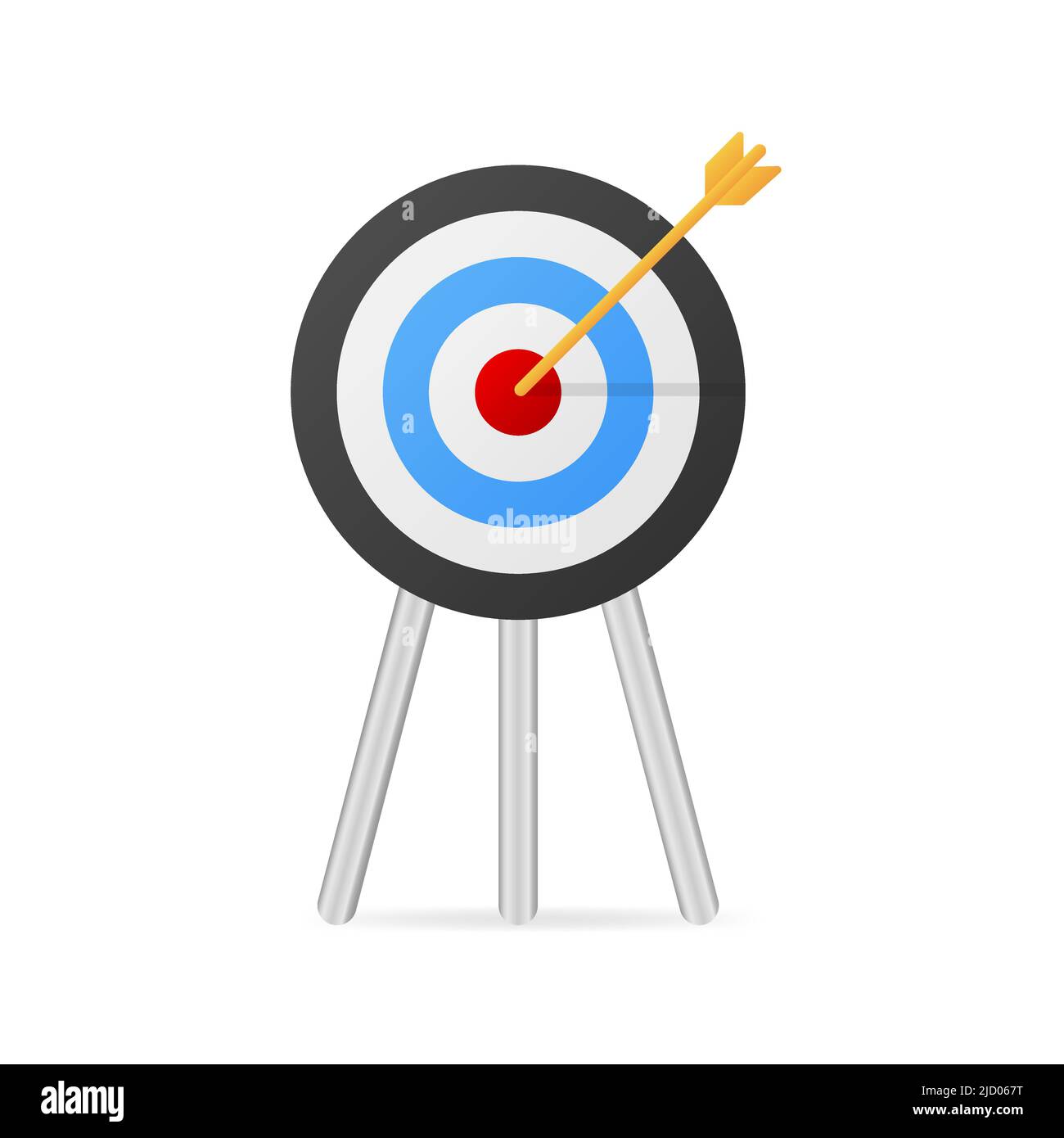 Target with an arrow flat icon concept market goal picture image on ...