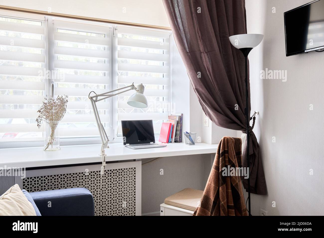 Stylish decorated studio apartment for daily rent Stock Photo - Alamy