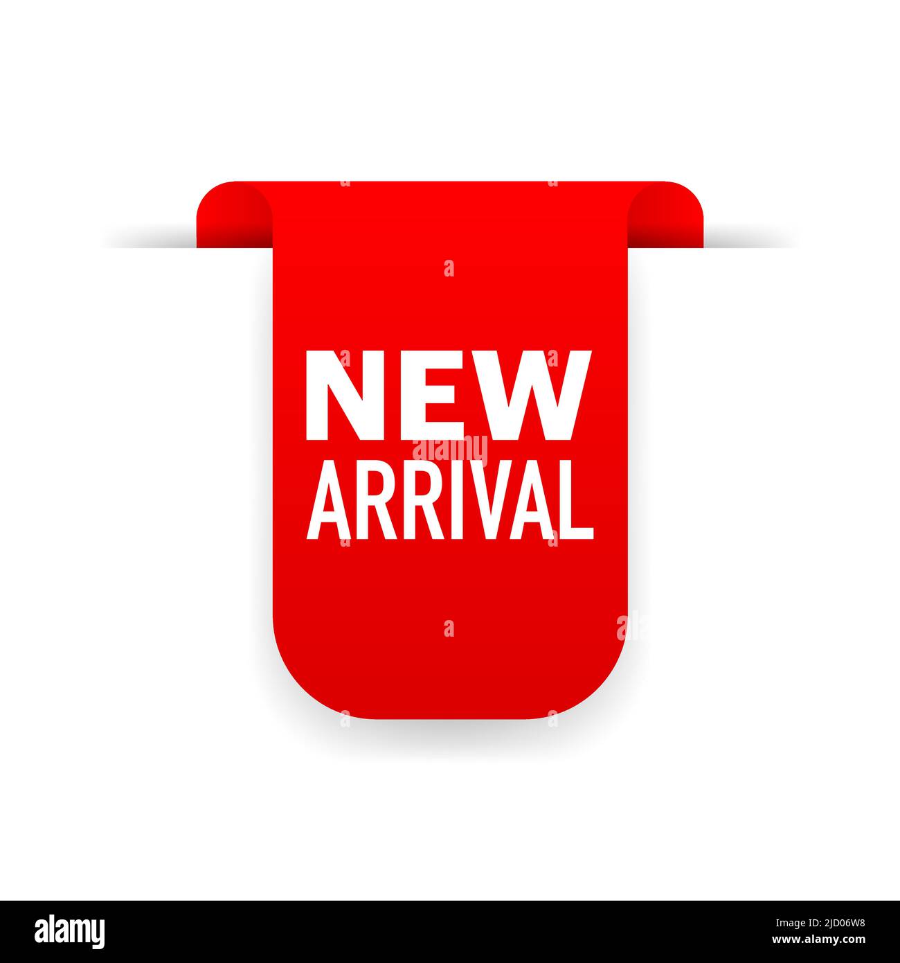 New arrival red label on white background. New collection. Vector ...
