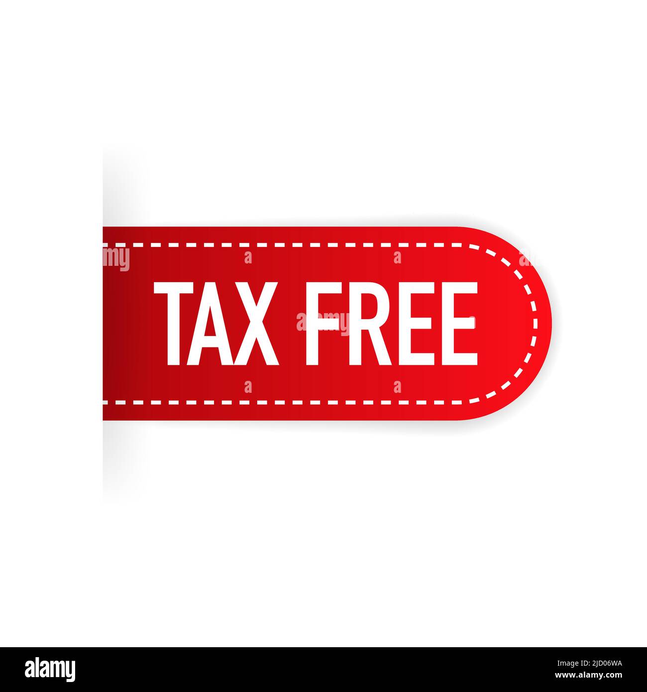Tax free red label on white background. Vector illustration Stock ...