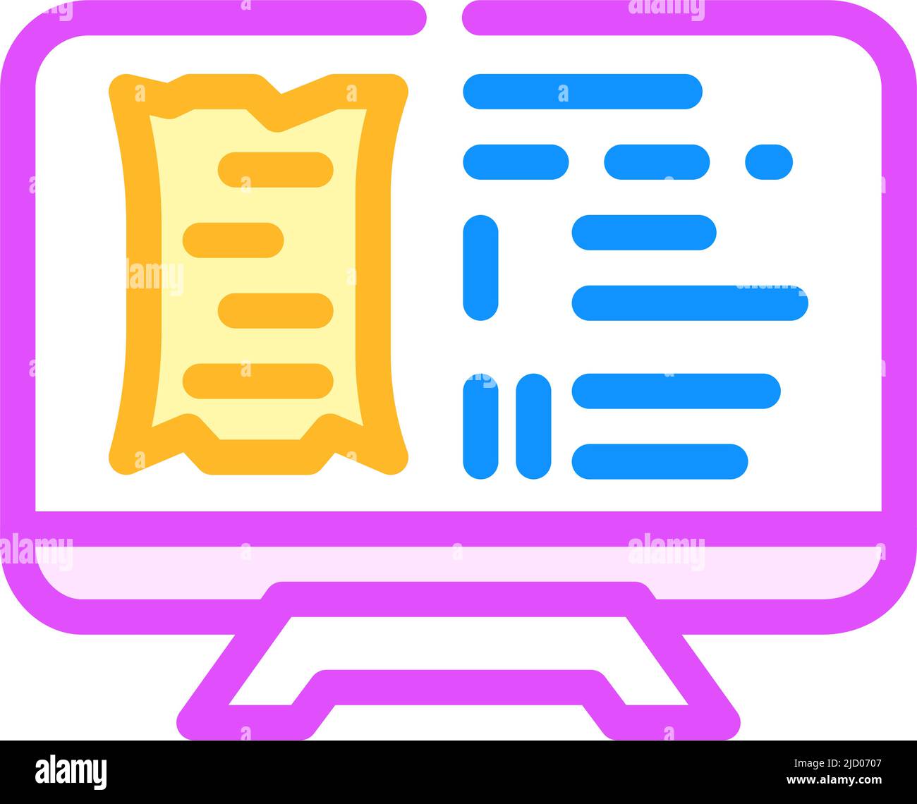 watching documentary color icon vector illustration Stock Vector Image ...