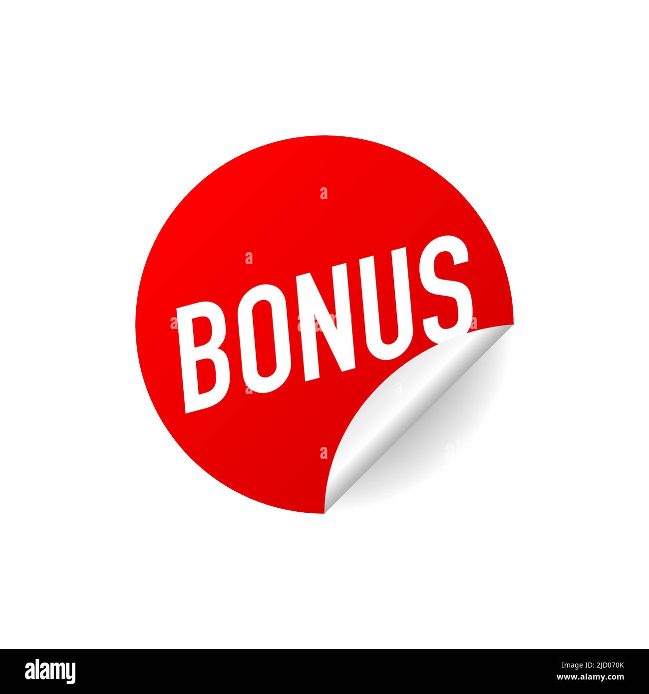 BONUS. Realistic red badge. Product advertising. Web design. Vector ...
