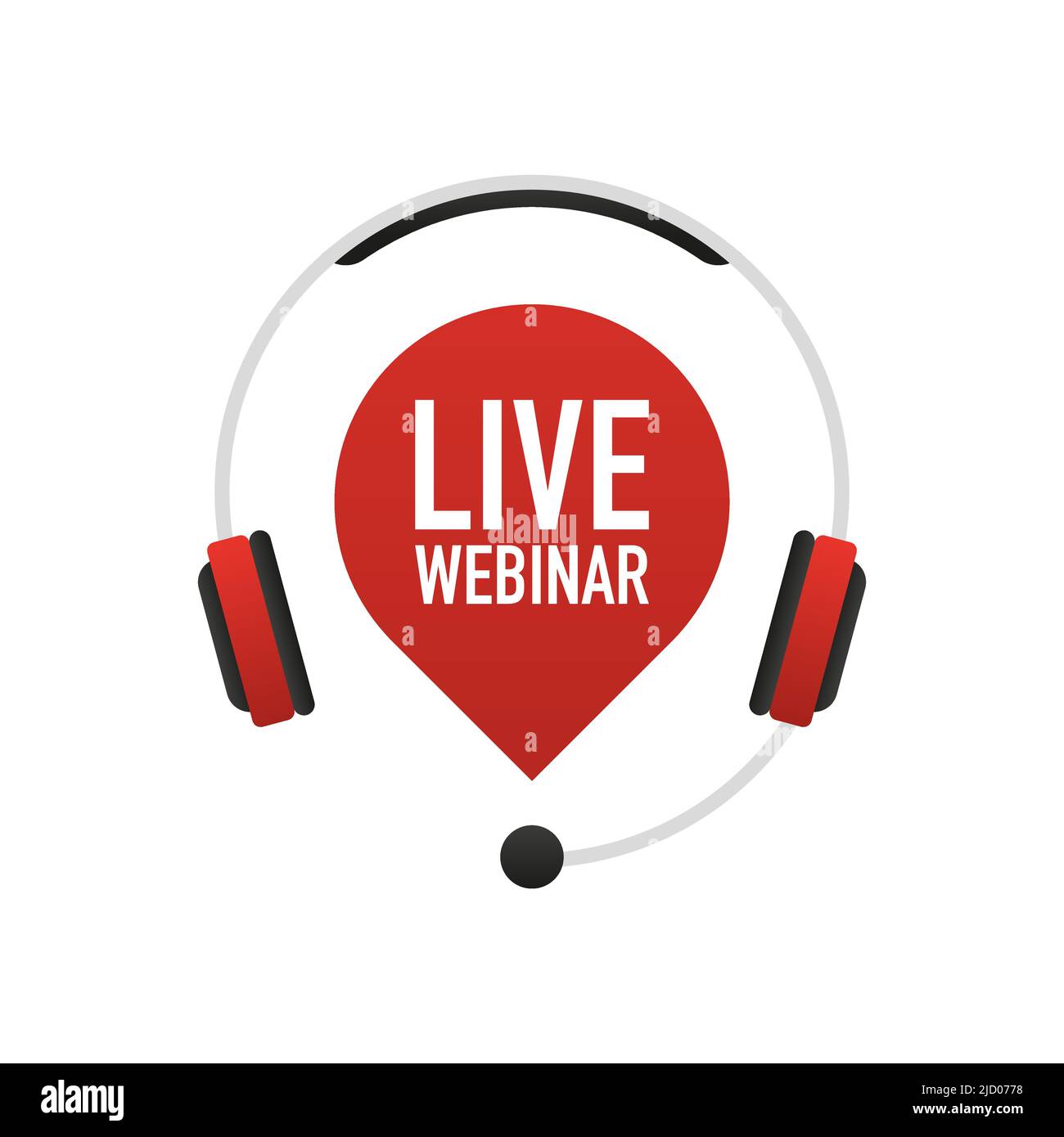 Live webinar icon on white background. Play video. Vector illustration ...