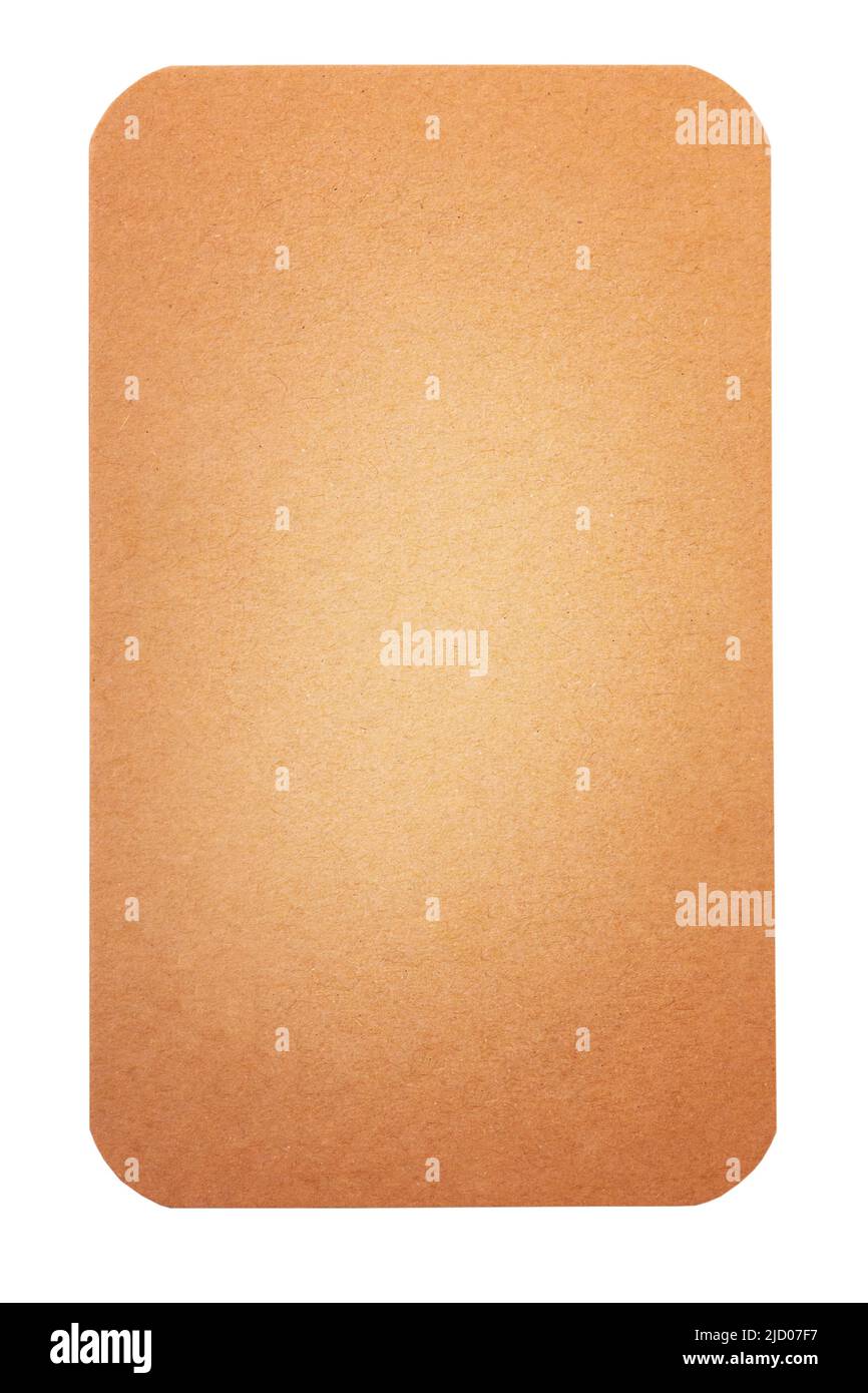 Organic paper. Ecological paper card brown isolate on a white ...