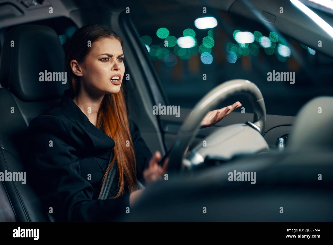 Woman tense night hi-res stock photography and images - Alamy