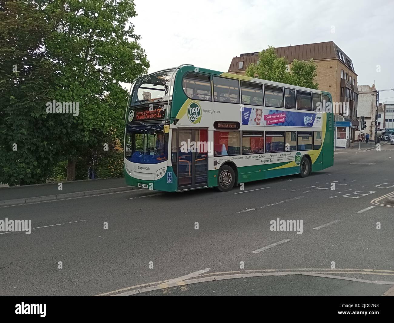 A Stagecoach double decker bus in Great Western Road, Paignton, Devon ...
