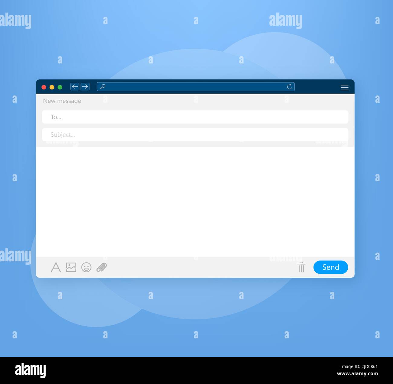 Browser window vector illustration. Browser or web browser in flat ...