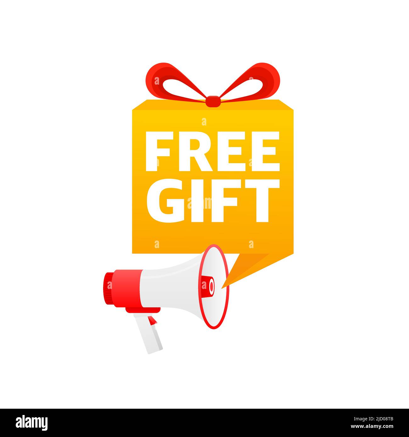 Gift box icon sticker Cut Out Stock Images & Pictures - Alamy