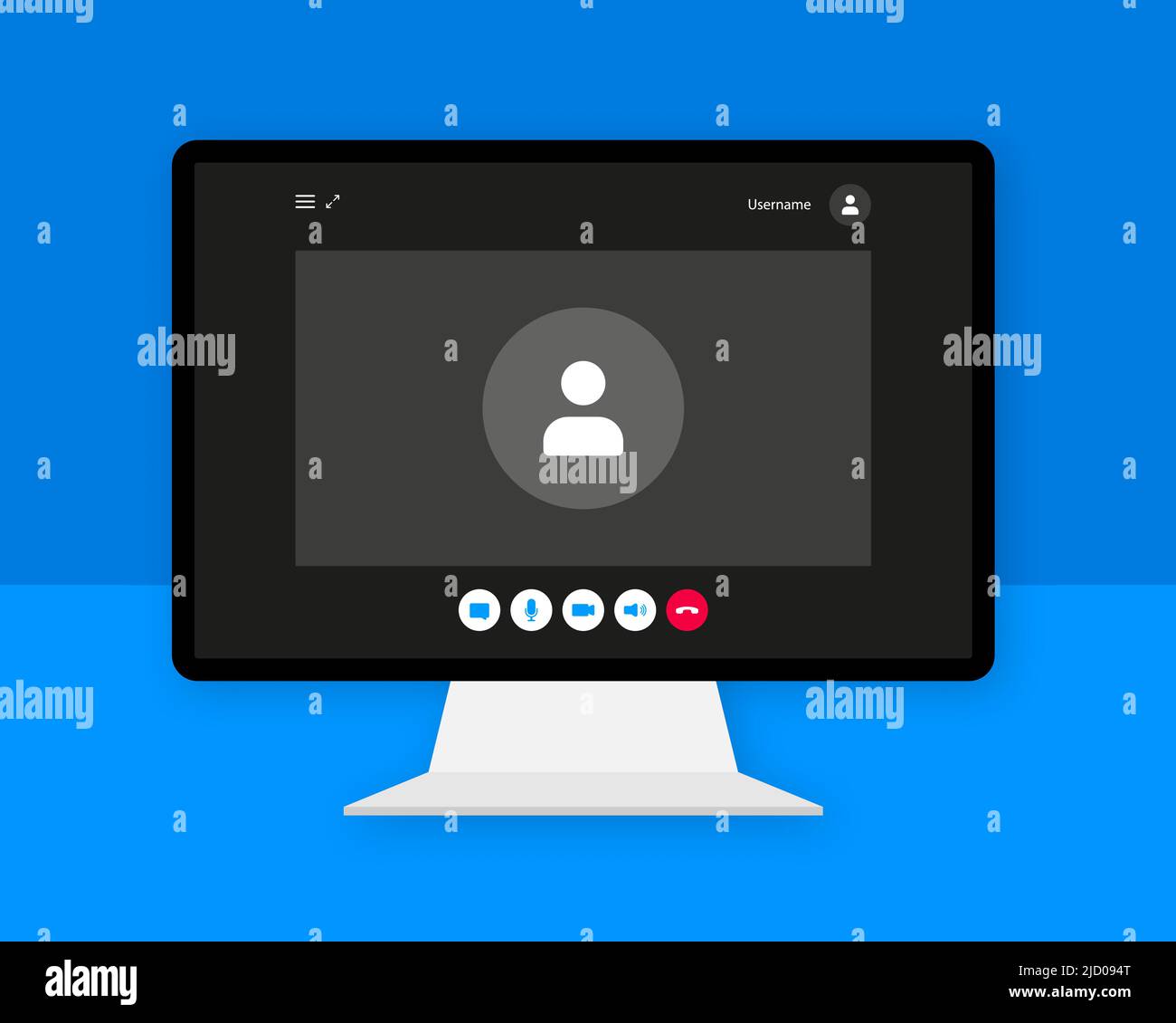 Video call windows for different screen sizes. Vector illustration ...