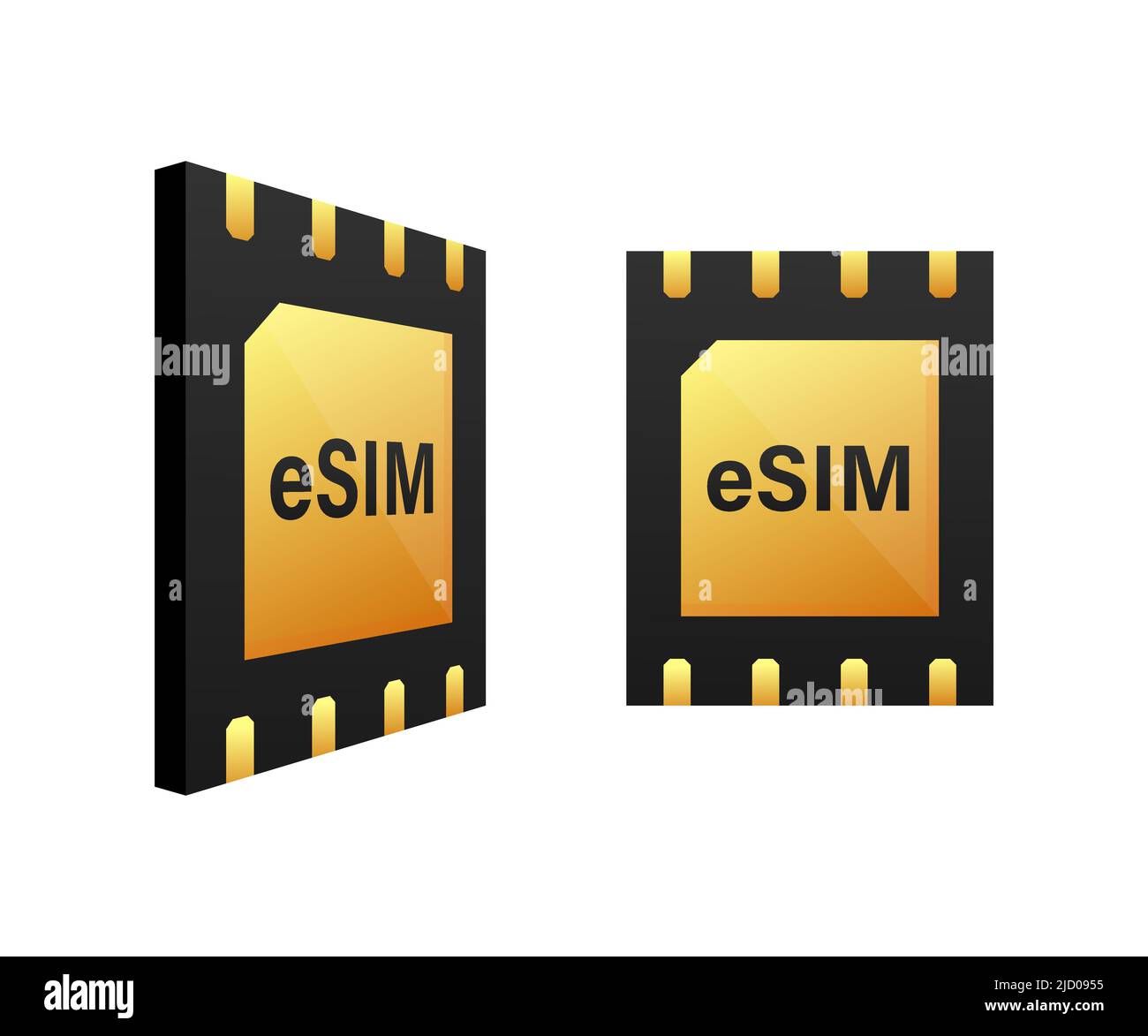 Digital e sim chip motherboard digital chip. Modern icon. White ...