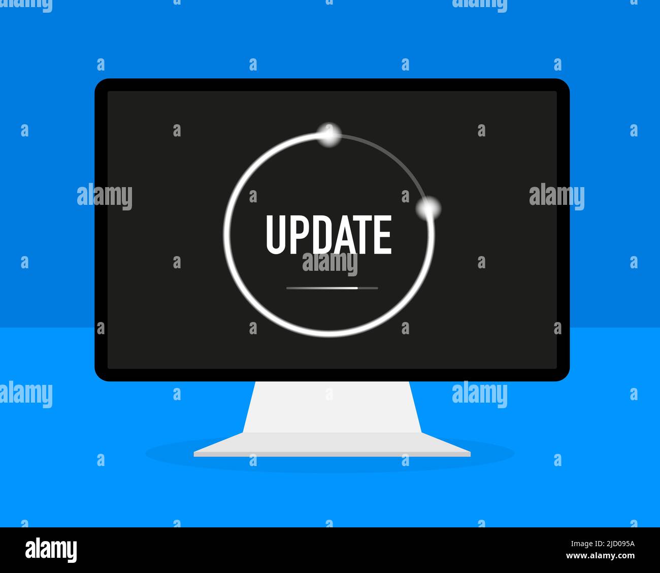 Update progress bar blue background Stock Vector Images - Alamy