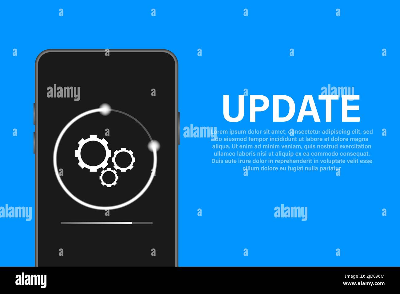 Update progress bar blue background Stock Vector Images - Alamy