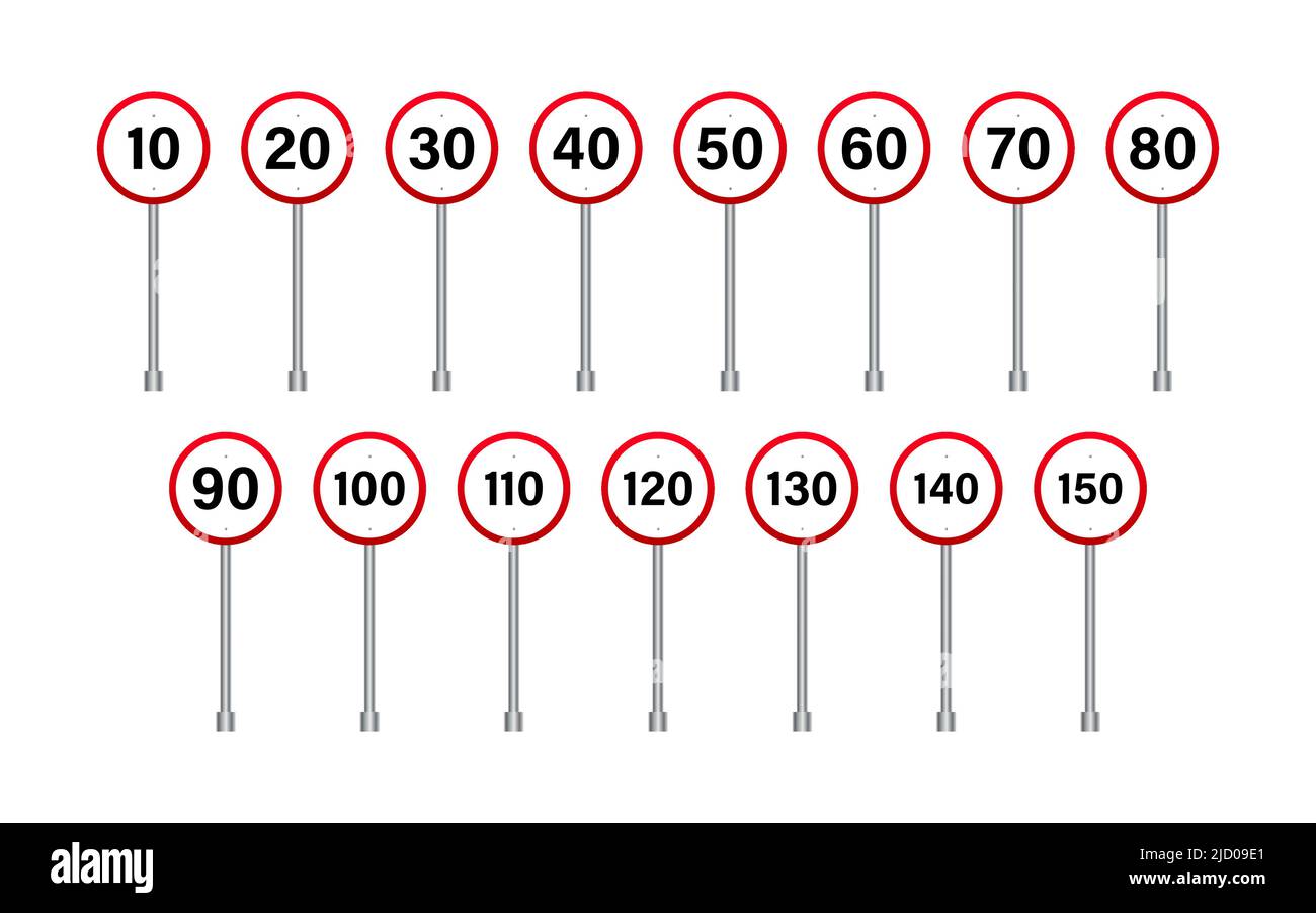 10 miles per hour sign Stock Vector Images - Alamy