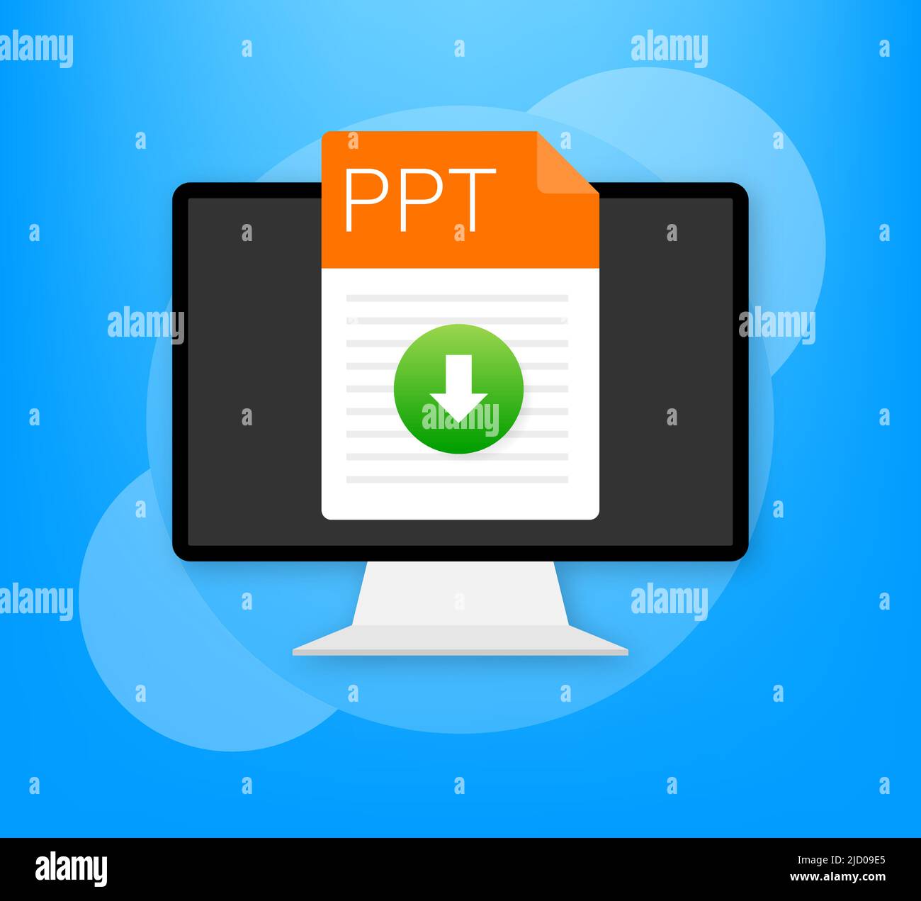 PPT file icon. Spreadsheet document type. Modern flat design graphic ...