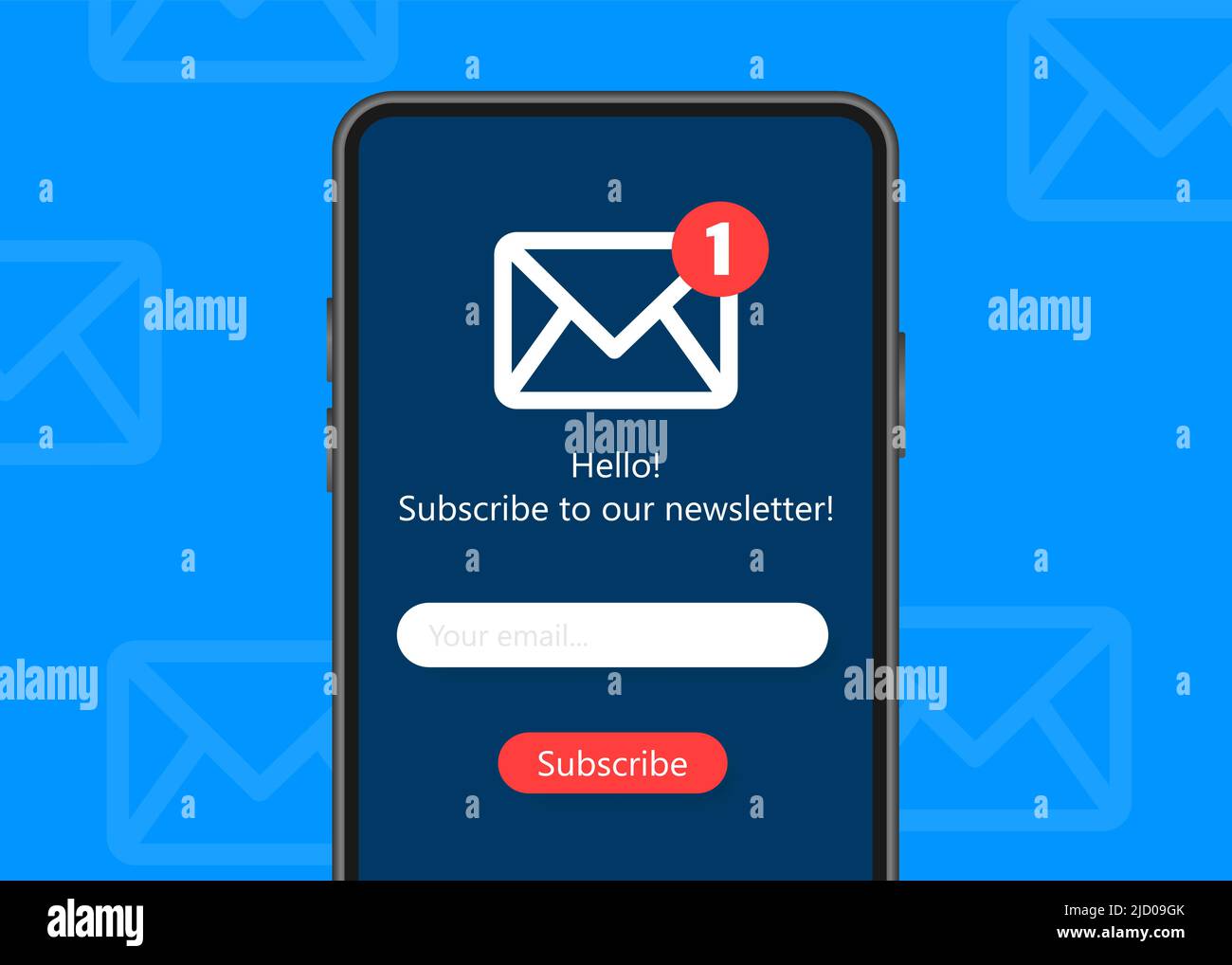 New message icon. Smartphone, mobile, laptop. New nessage in flat style ...