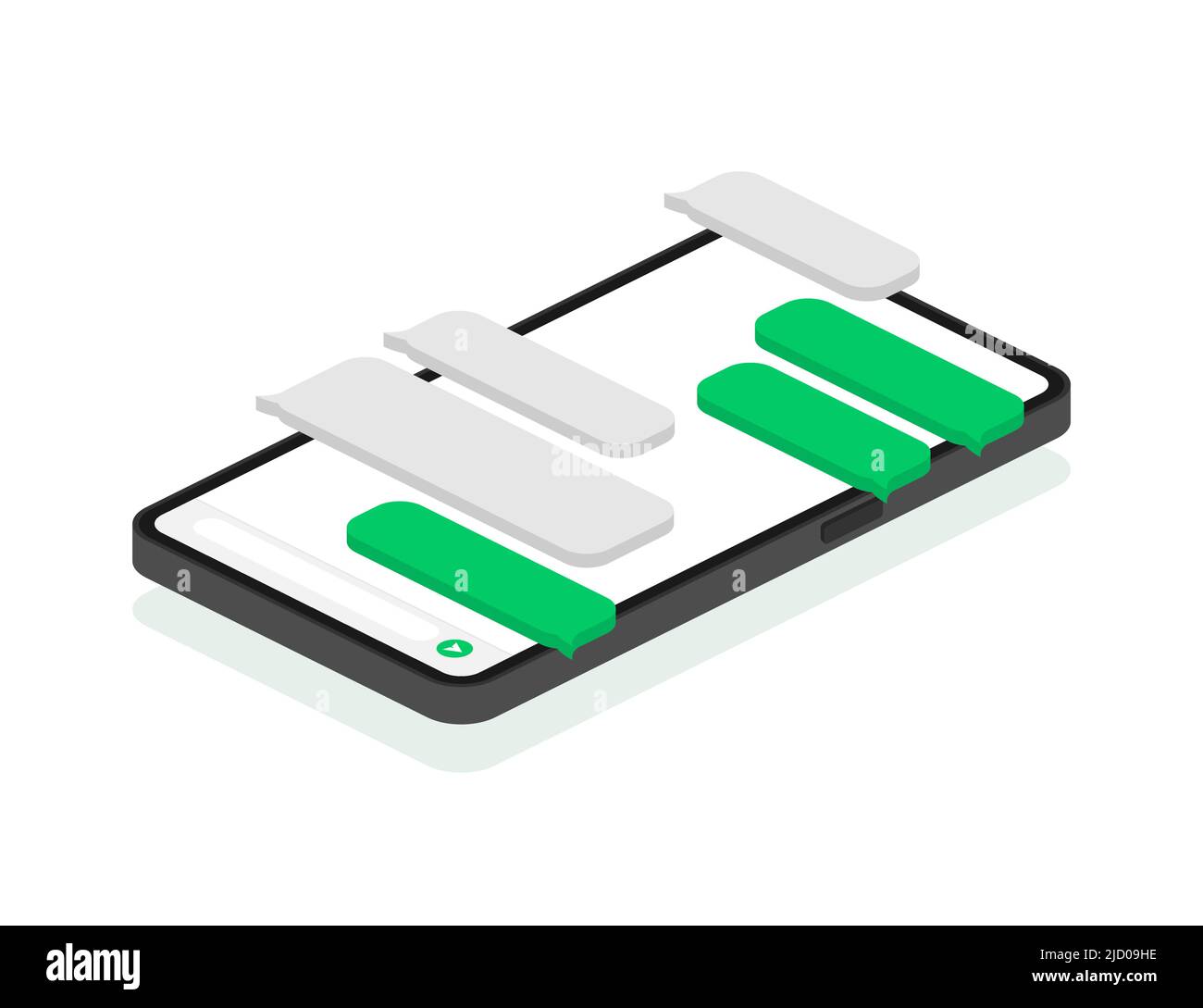 Flat Messages Bubbles. Chat interface. Message bubbles Stock Vector ...