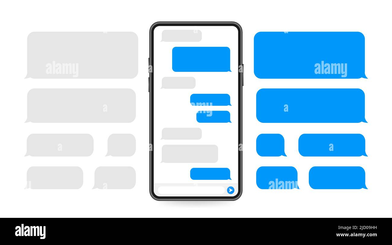 Flat Messages Bubbles. Chat interface. Message bubbles Stock Vector Image & Art - Alamy