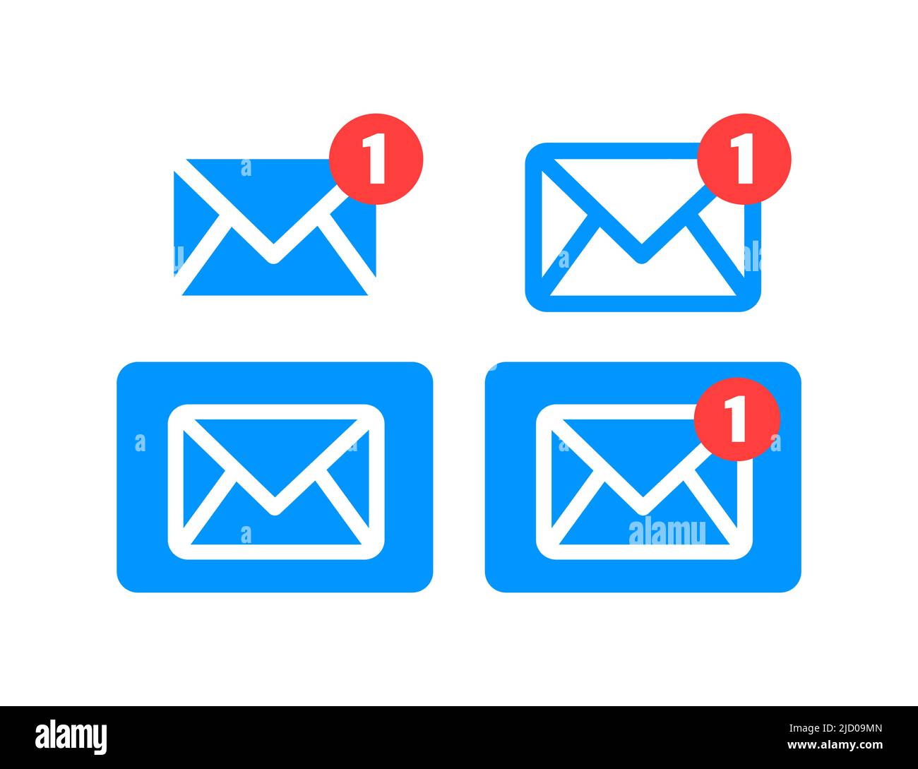 New message icon. New nessage in flat style. Vector illustration Stock ...