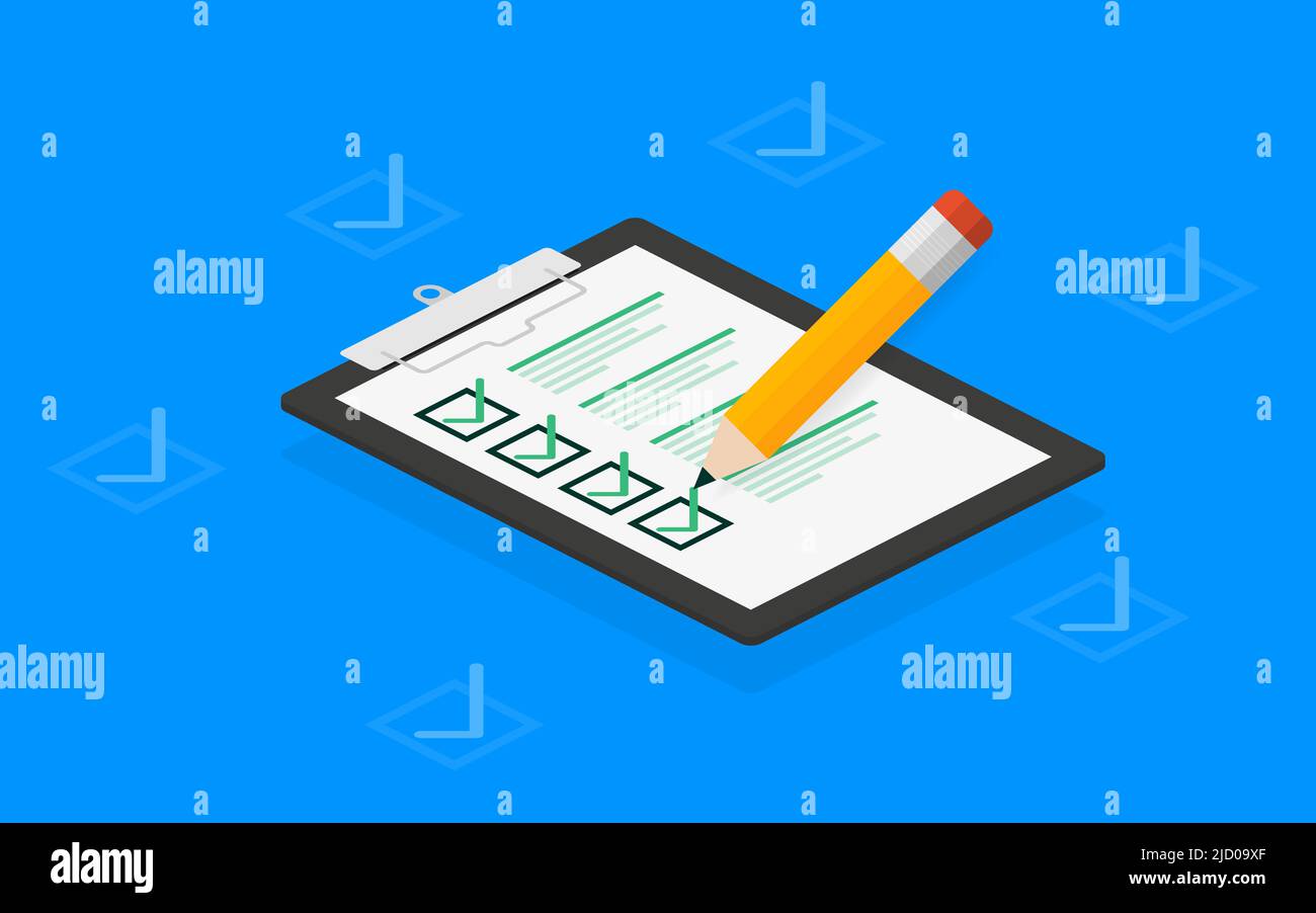 Check List tablet on white background. Ok sign. Vector illustration ...