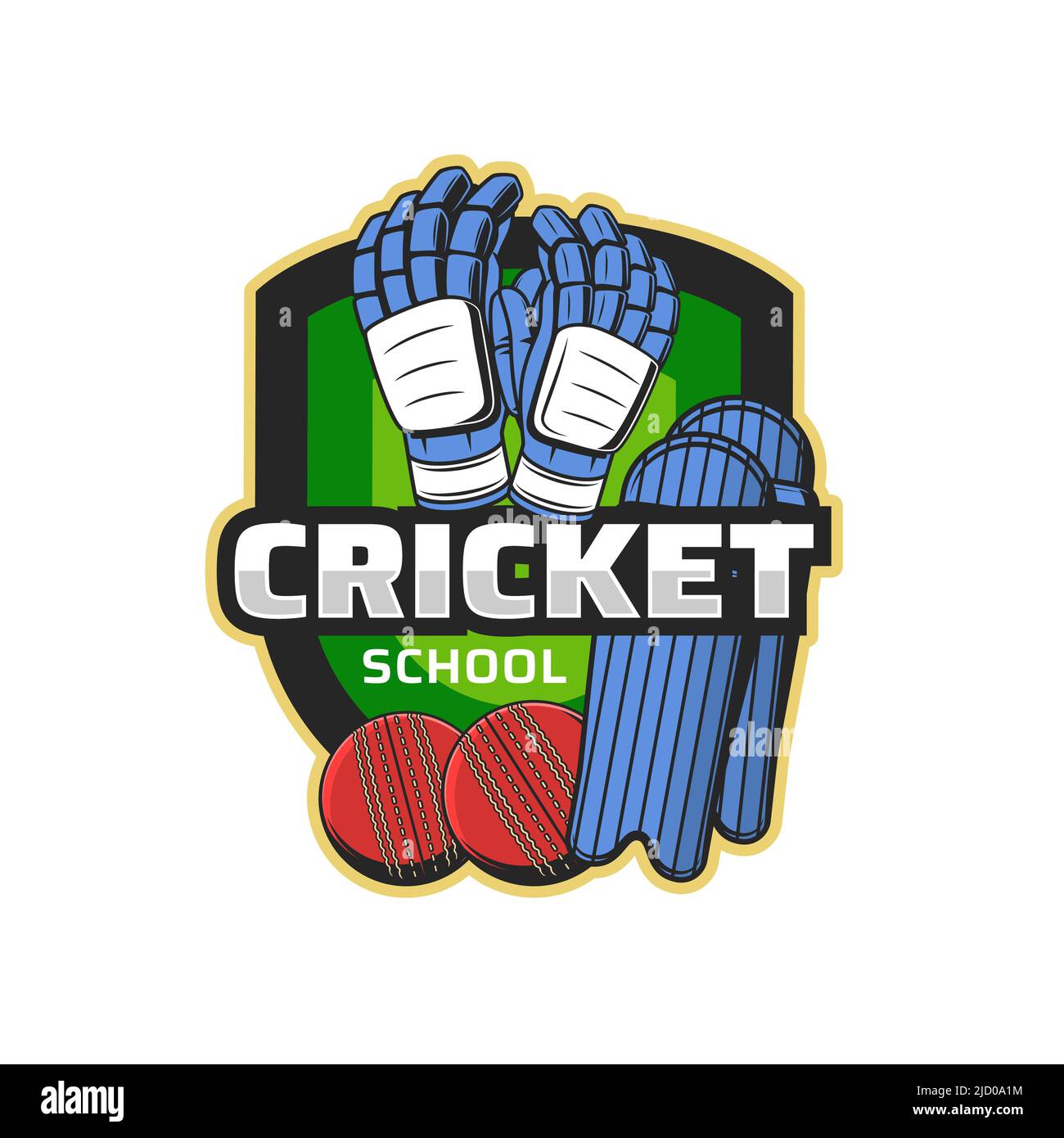 Cricket shield badge Cut Out Stock Images & Pictures - Alamy
