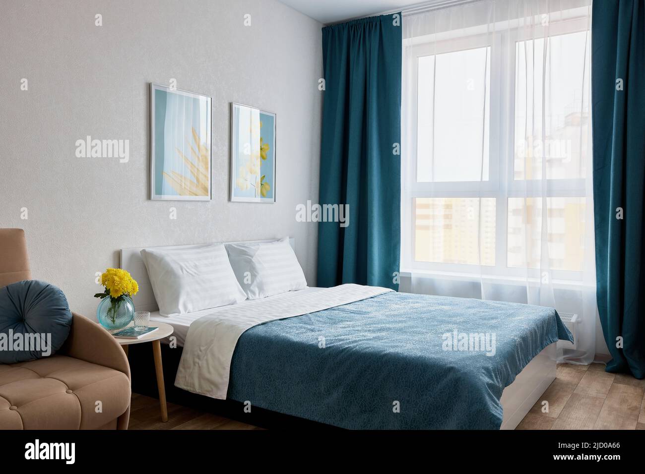 A cozy studio apartment with different decor Stock Photo - Alamy