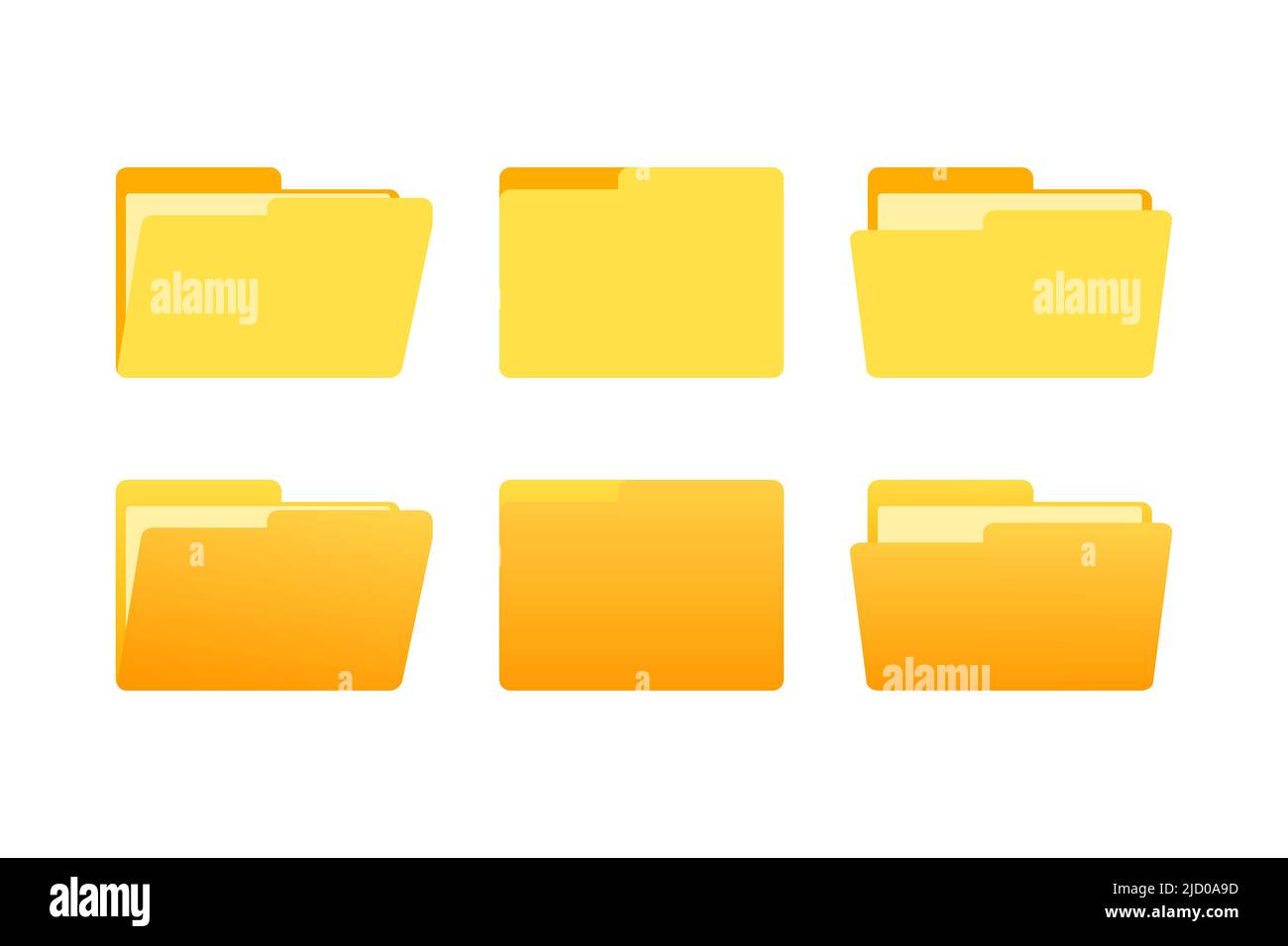 Realistic icon yellow folder. Realistic vector. Isolated vector ...