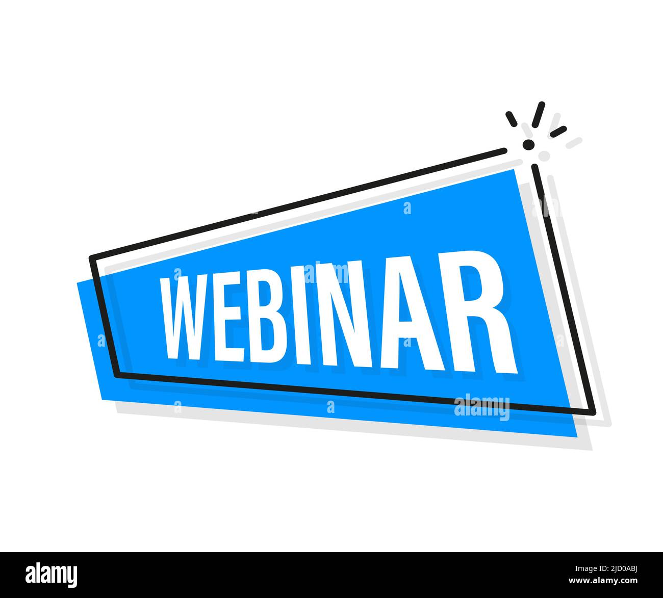 Webinar blue button, icon. Vector design illustration Stock Vector ...