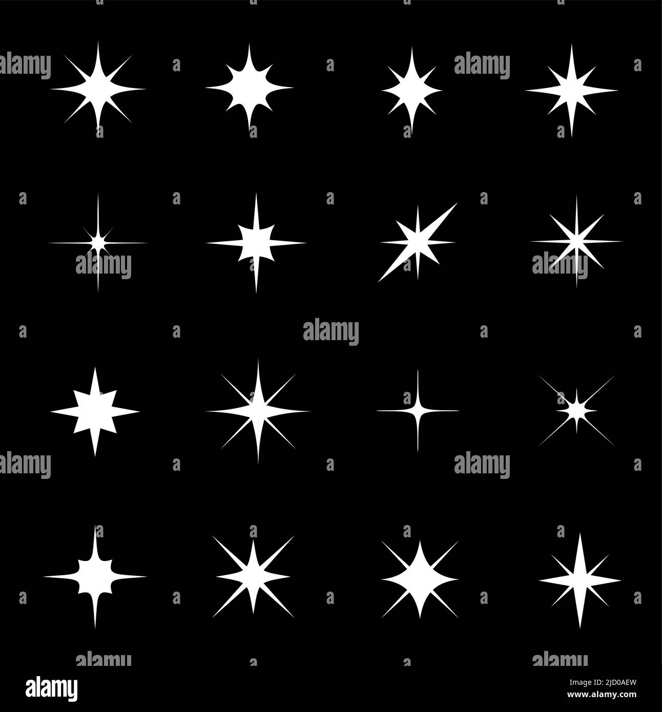 Star sparkle and twinkle, star burst flashes and shine glitter sparks, vector icons. Bright star ...