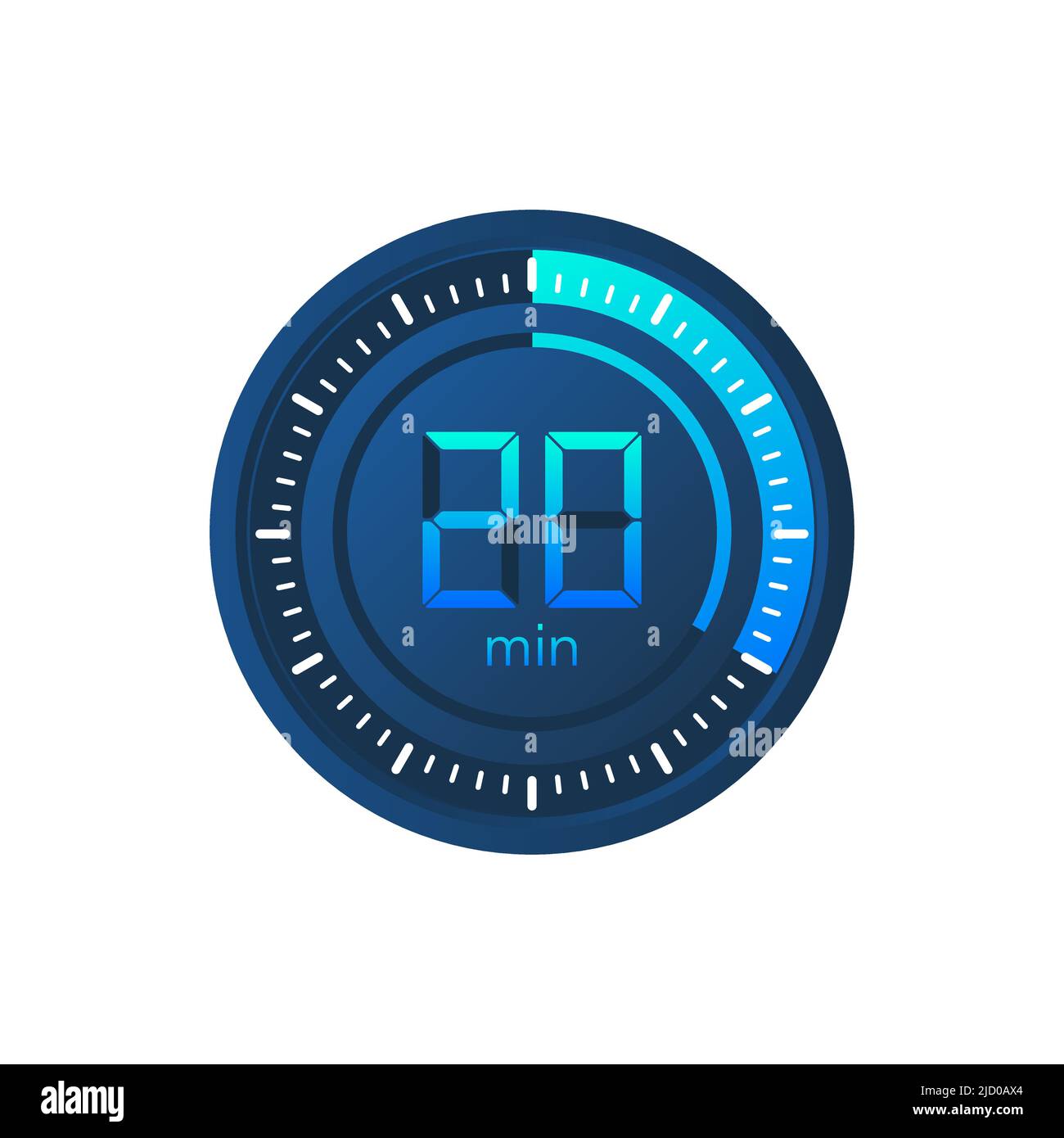 The 20 minutes, stopwatch vector icon. Stopwatch icon in flat style on ...