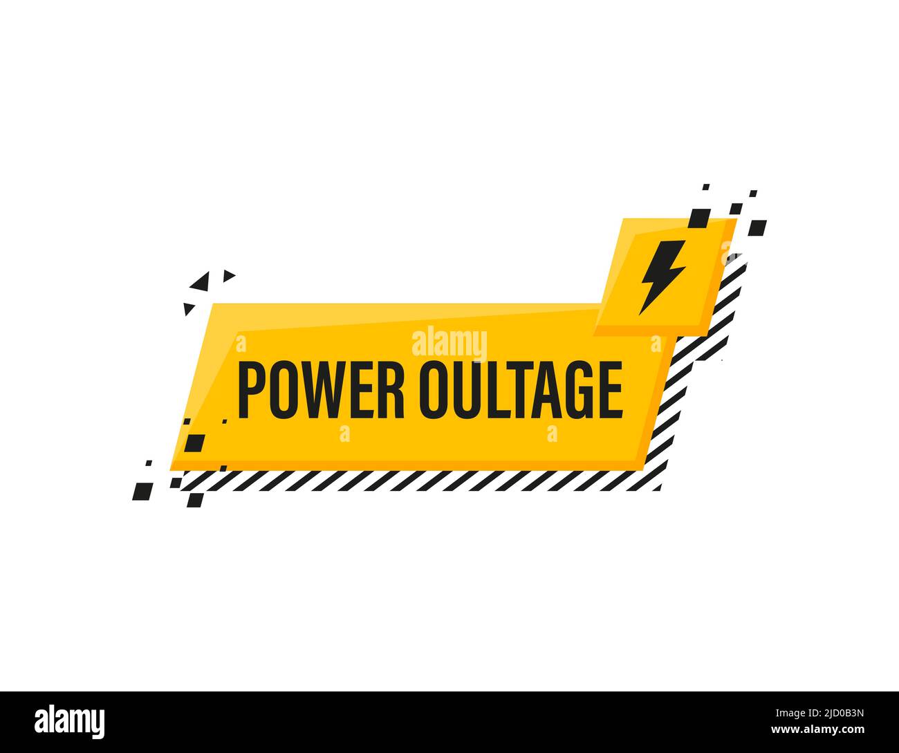 Power oultage for banner design. Vector illustration graphic design ...