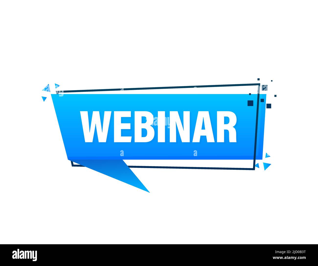 Webinar blue button, icon. Vector design illustration Stock Vector ...