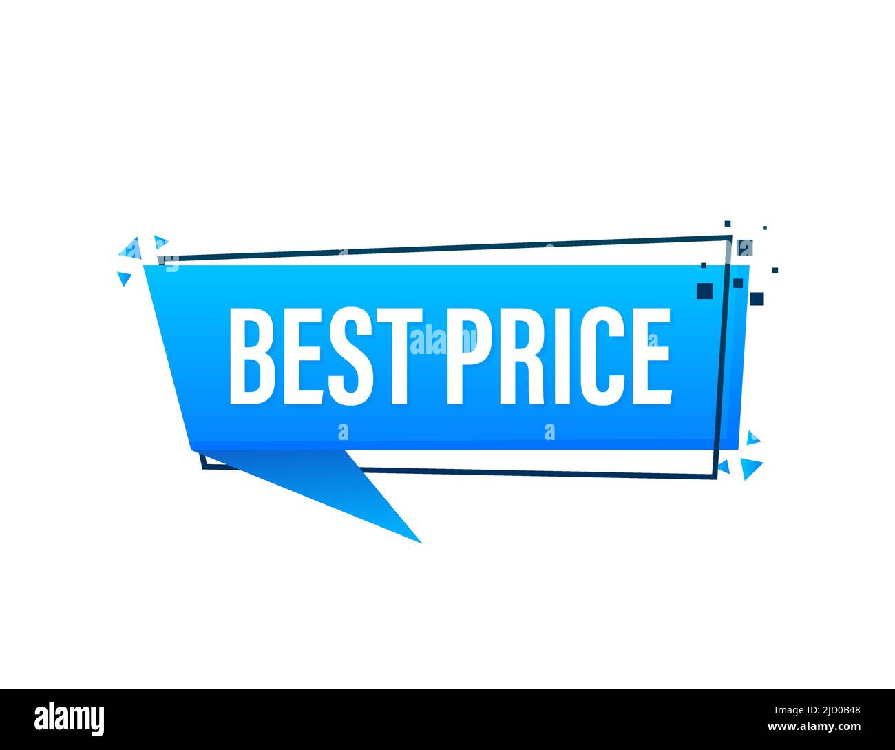Best price text on blue banner, advertising, vector illustration Stock ...