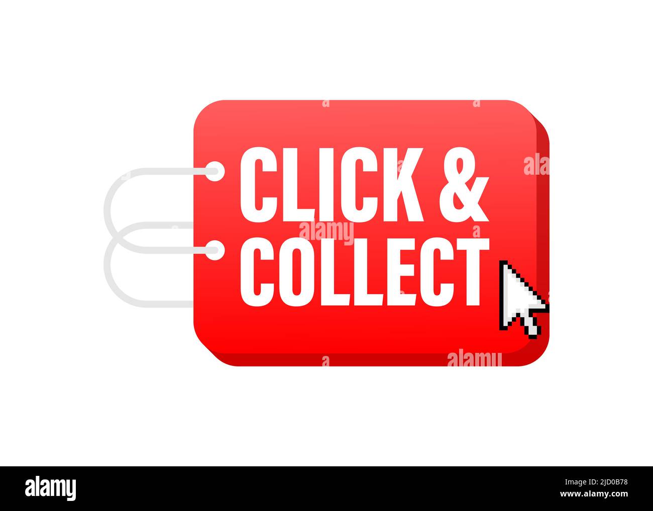 Click collect for marketing design. Vector illustration. Store label ...