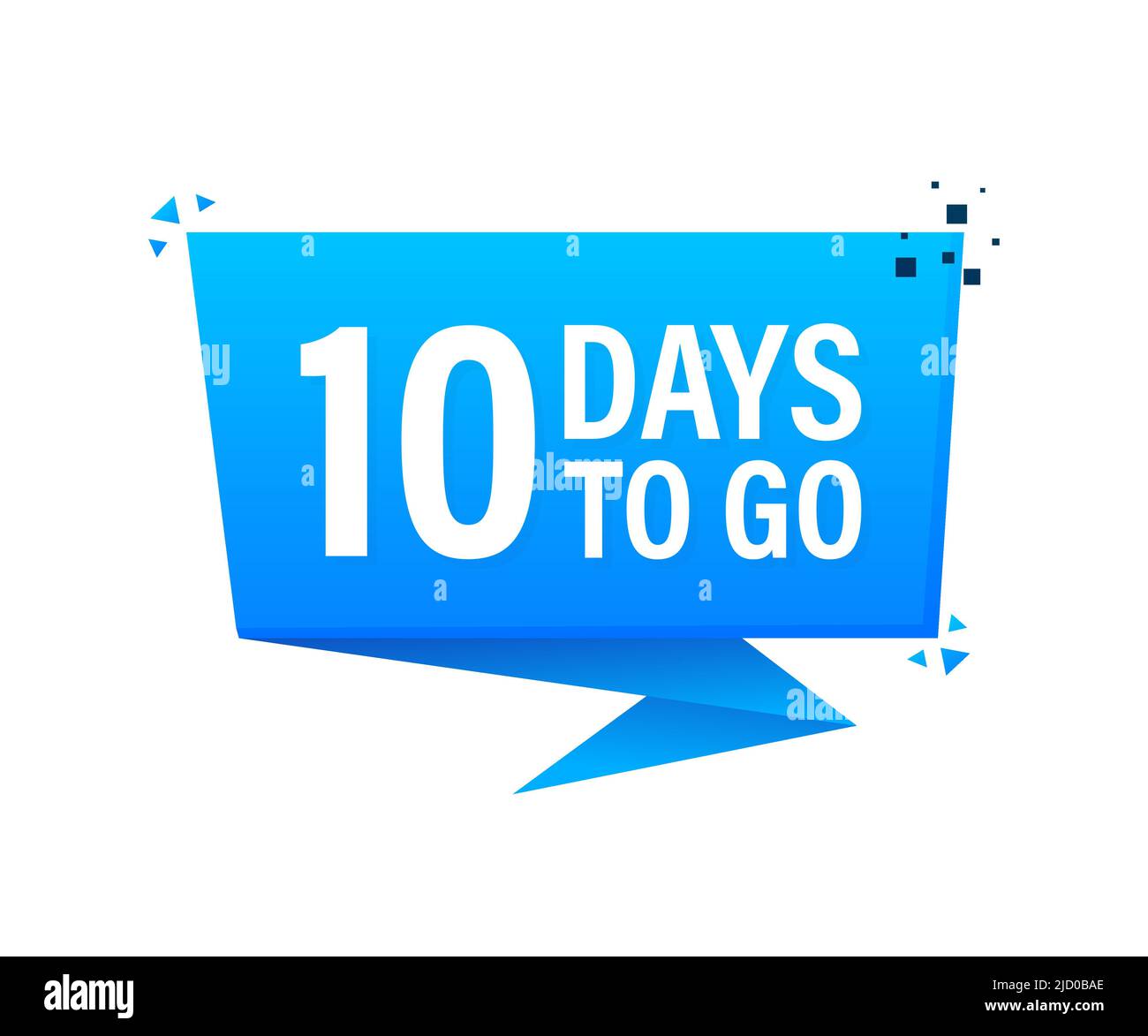 10 Days to go poster in flat style. Vector illustrations for time ...