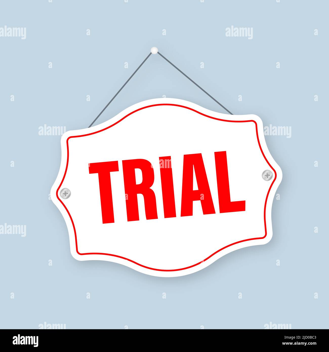 Trial sign on light background. Vector illustration Stock Vector Image ...